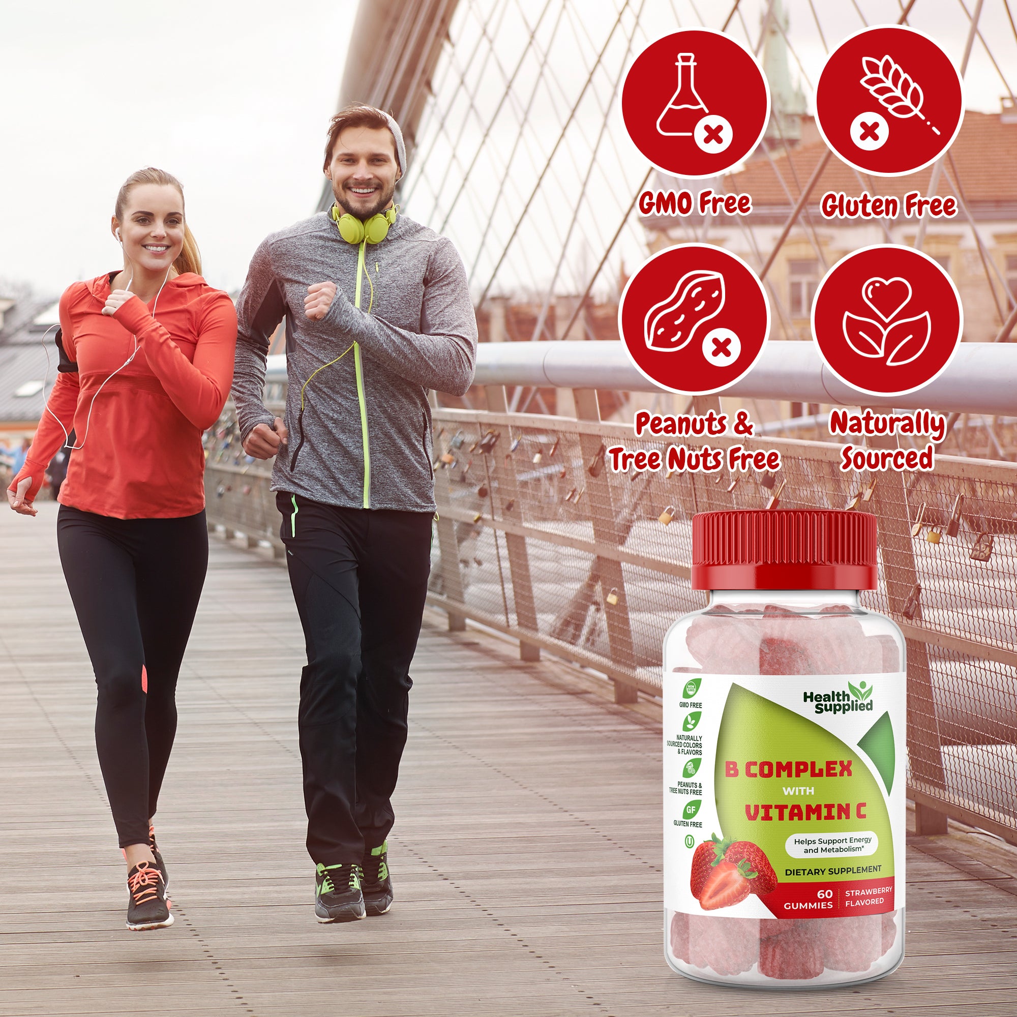 Vitamin B Complex with Vitamin C Gummies 60 Count – Healthsupplied